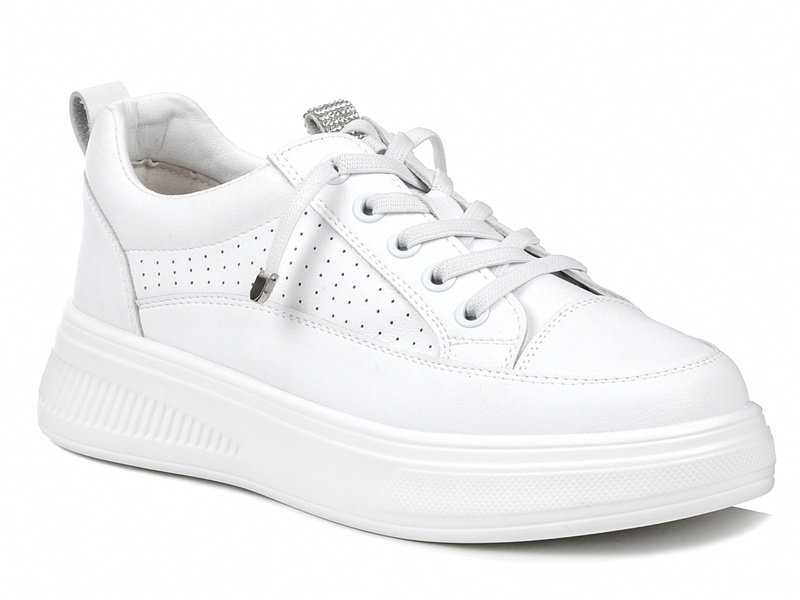 Sneakersy damskie białe skórzane na platformie lekkie T.Sokolski W25-460 | e-Obuwniczy.pl