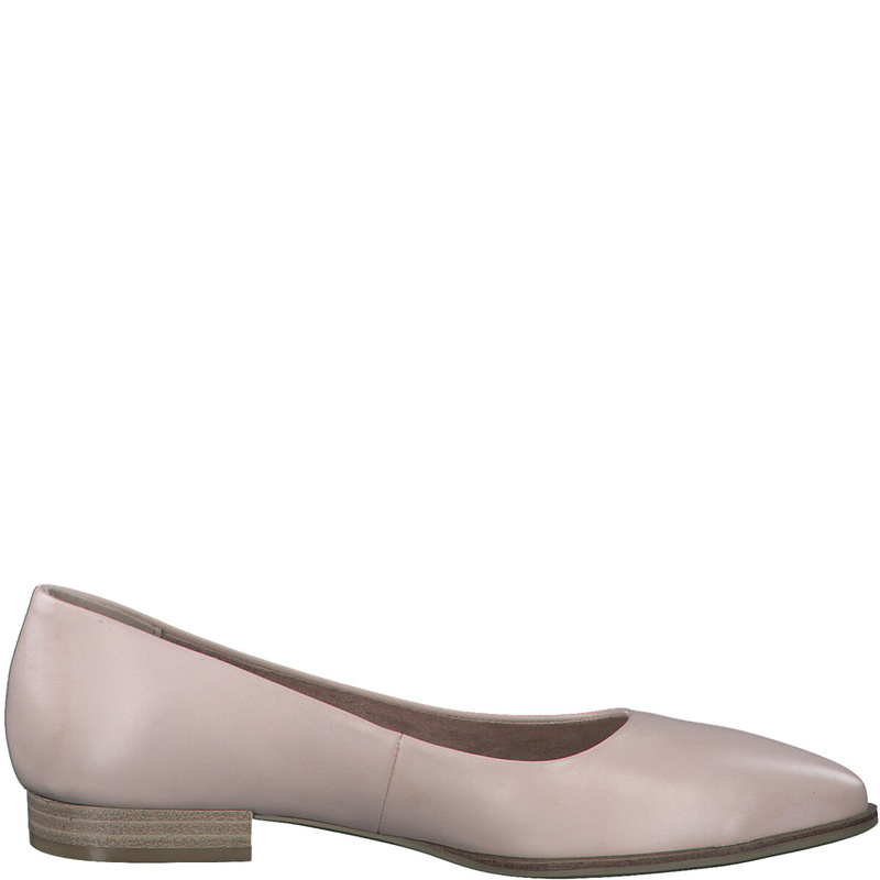 Baleriny damskie skórzane płaskie różowe Marco Tozzi 22105-42 | e ...